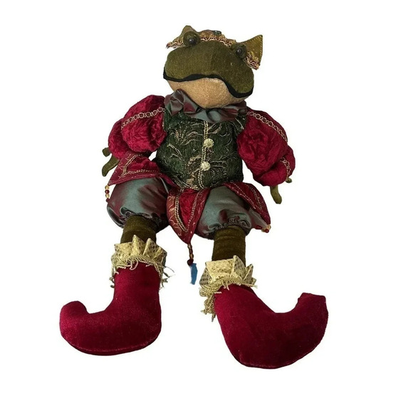 No brand | Toys | Vintage Christmas Jester Royal Frog Prince Plush ...